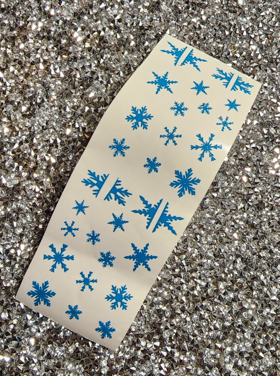Blue Glitter Snowflakes – CustomDecalsByMelissa