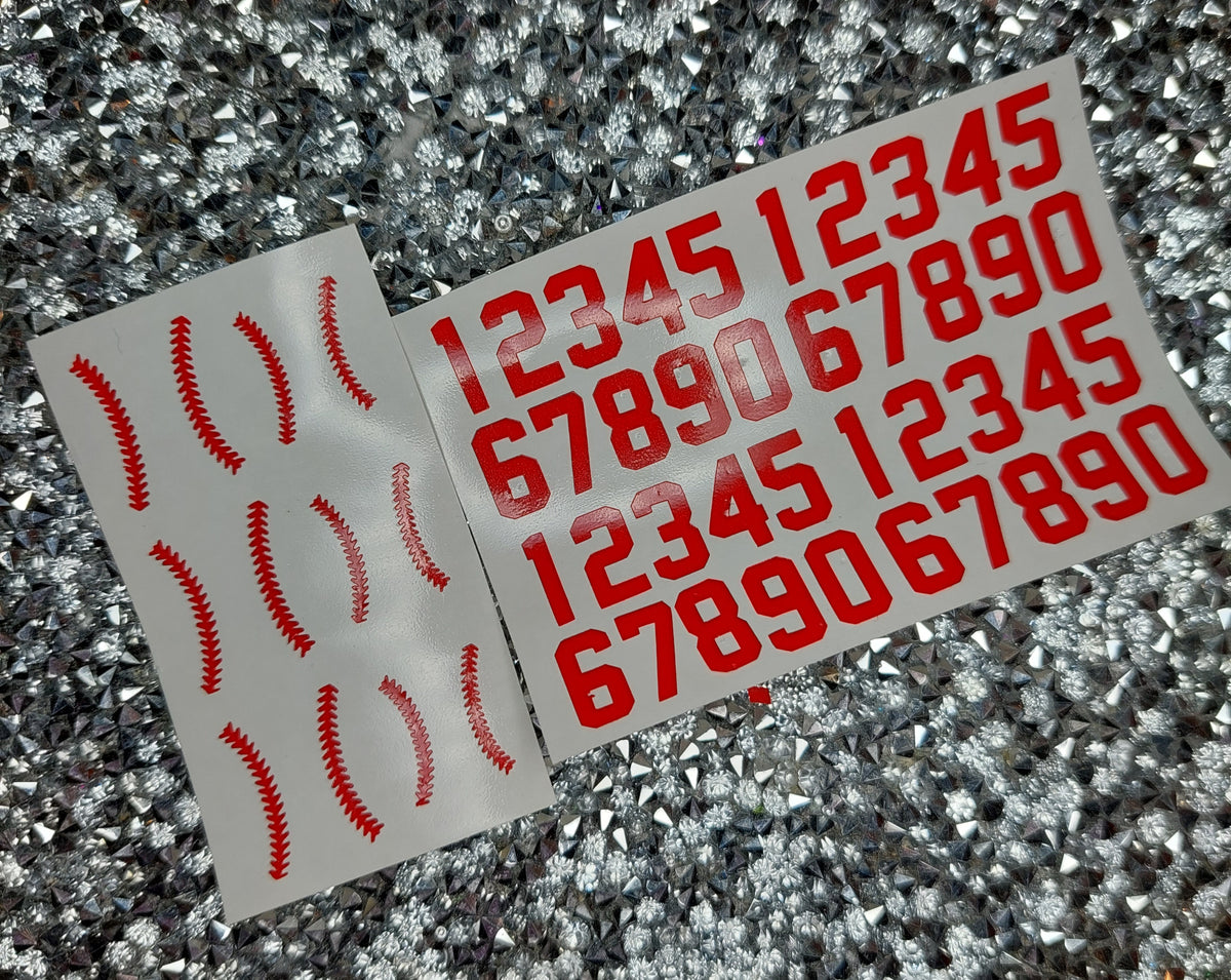 Baseball Stitches & Jersey Numbers – CustomDecalsByMelissa